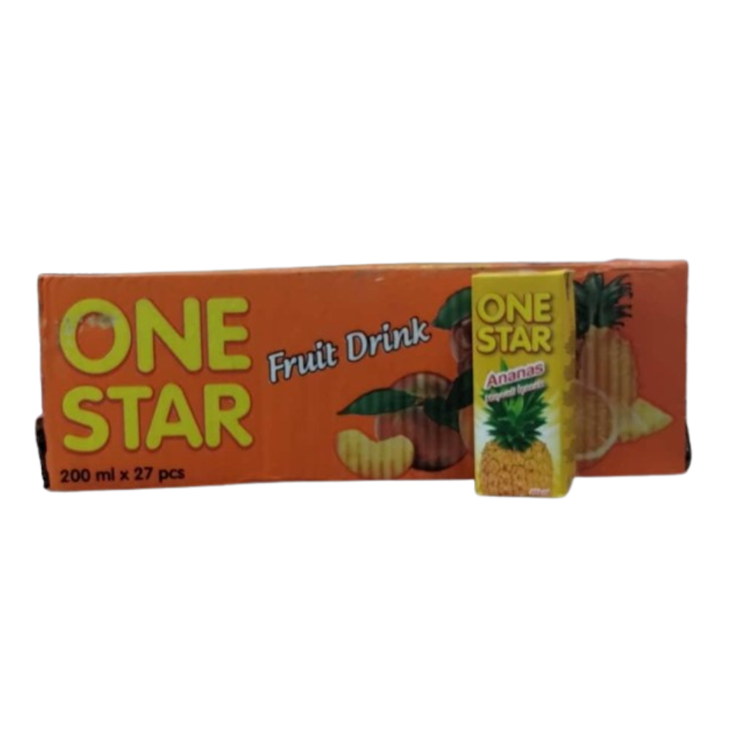 Caja de Jugo de Piña - One Star (27U x 200ml) - Don Valdes Enterprises LLC