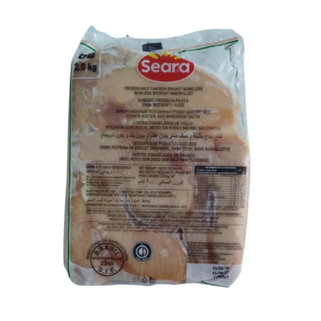 Pechuga de Pollo Sin Piel y Sin Hueso - Seara (2kg) - Don Valdes ...