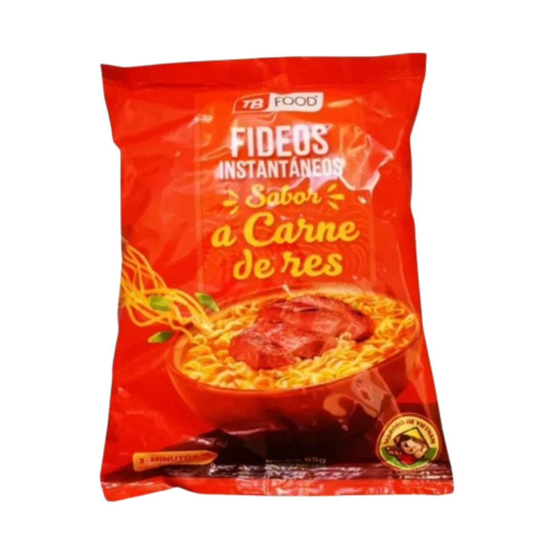 Fideos Instantáneos Sabor a Carne de Res - TB Food (65g) - Don Valdes ...